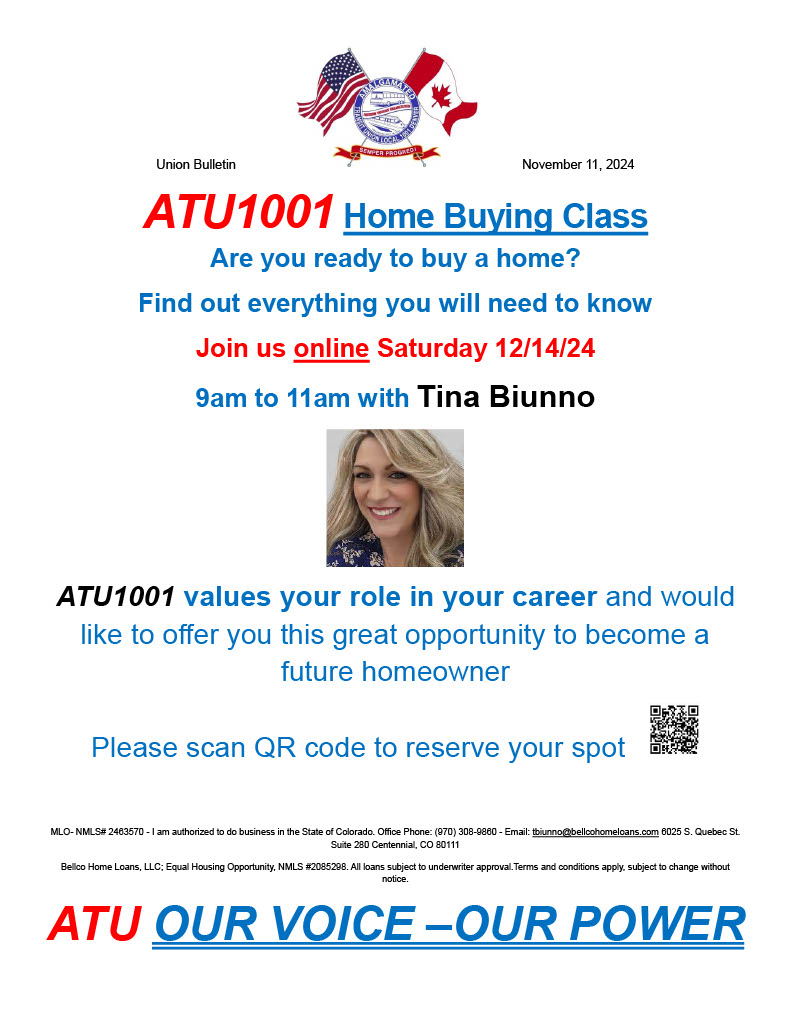 ATU Local 1001 | BULLETINS