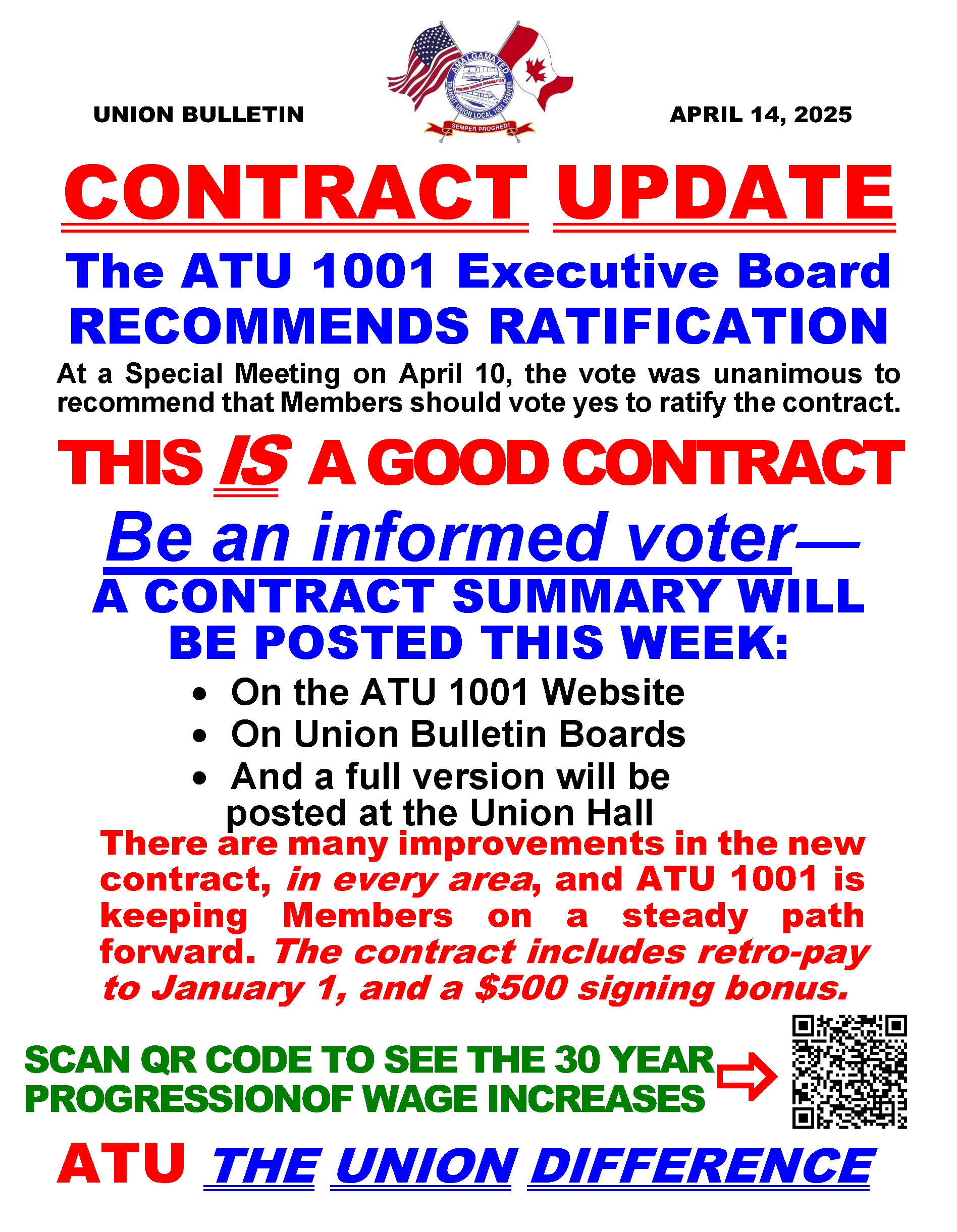 ATU Local 1001 | BULLETINS